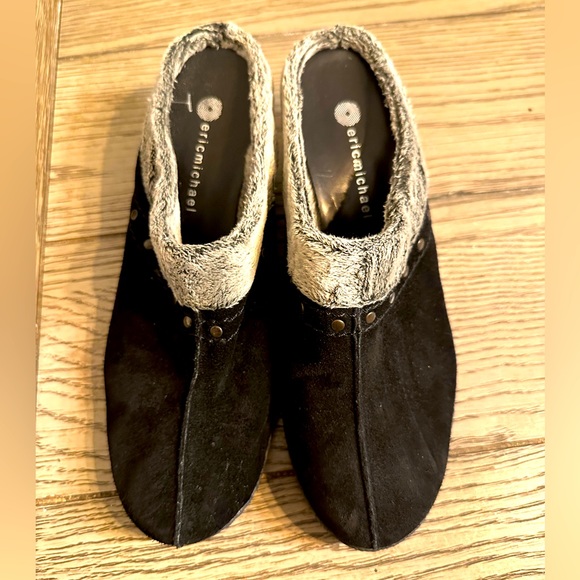 Eric Michael | Shoes | Eric Michael Fur Trimmed Clogs Size 37 | Poshmark